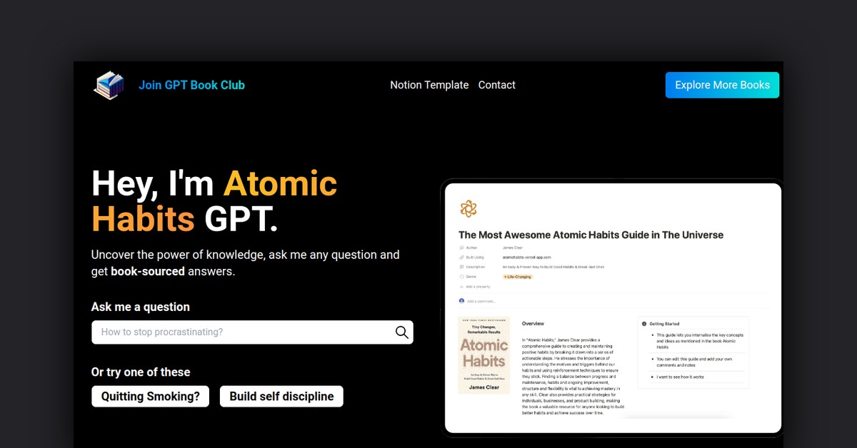 Atomic Habits GPT: AI-Powered Interactive Book Summary & Habit Formation Tool | Deepgram