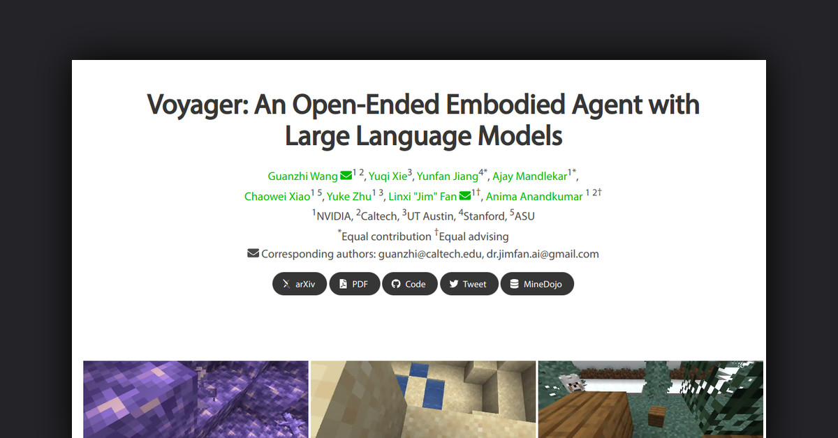 Voyager minedojo - Callin