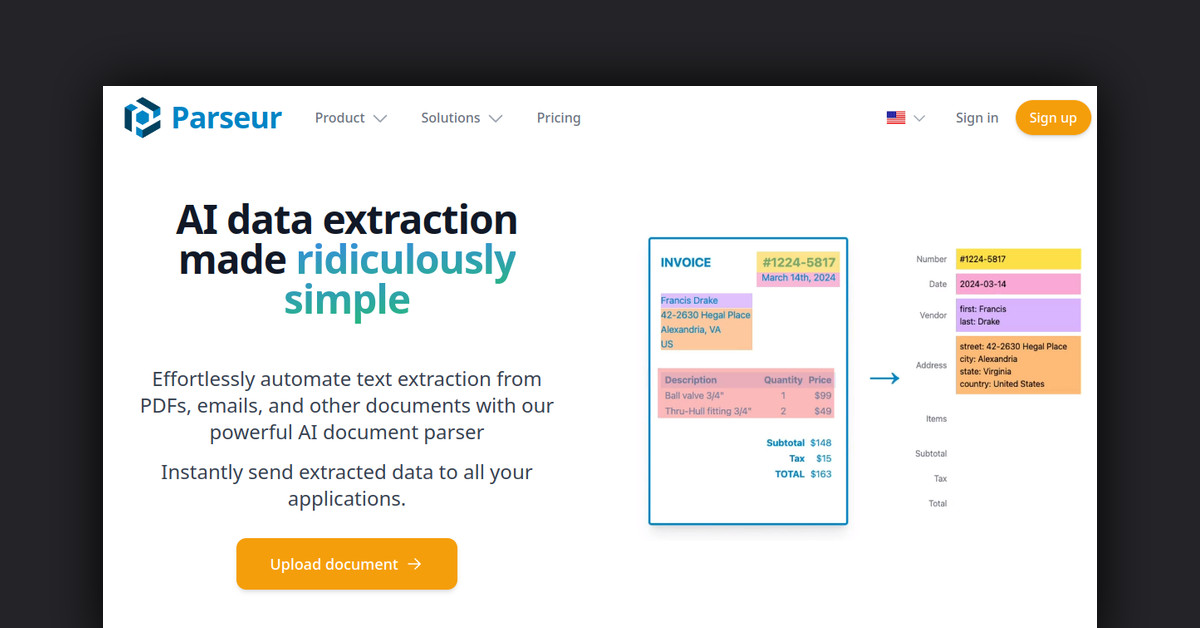 Parseur: AI-Powered Data Extraction Software | Deepgram