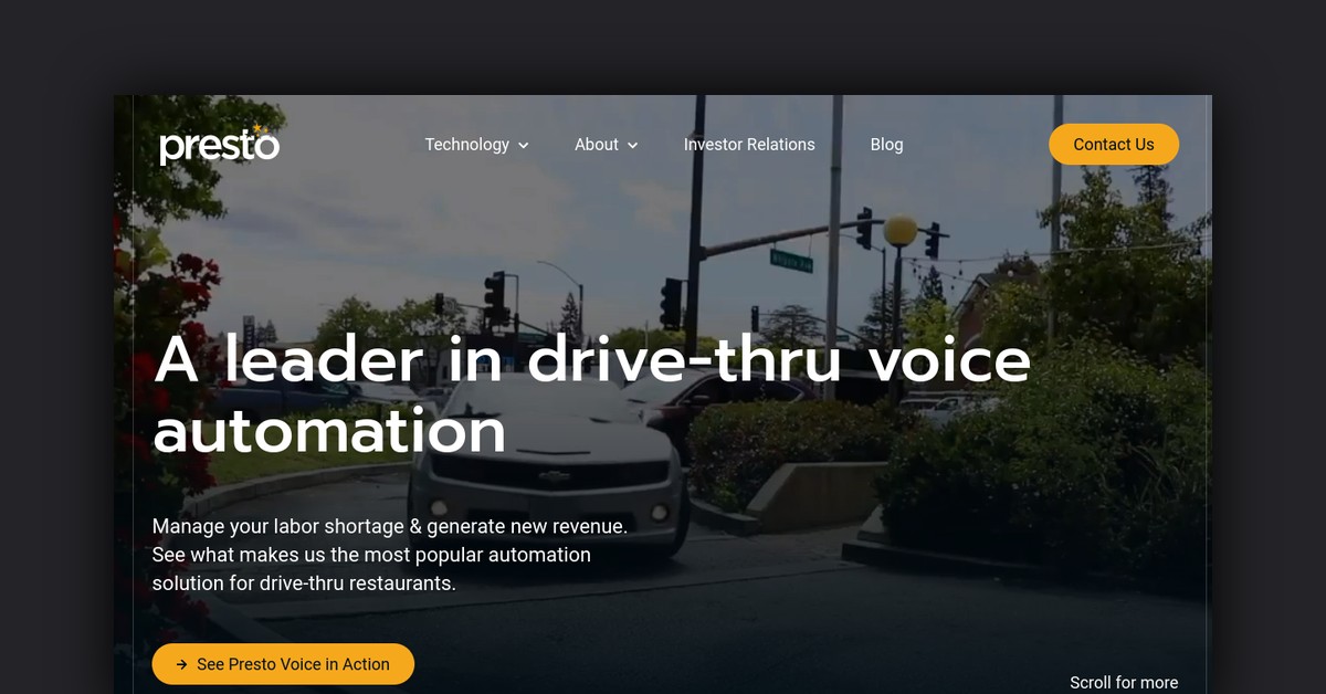 Presto AI: AI-Powered Drive-Thru Voice Automation | Deepgram