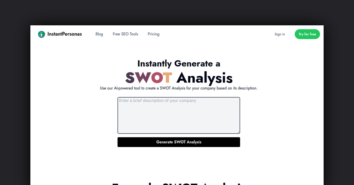 SWOT Analysis Generator: AI-Powered SWOT Analysis Tool | Deepgram