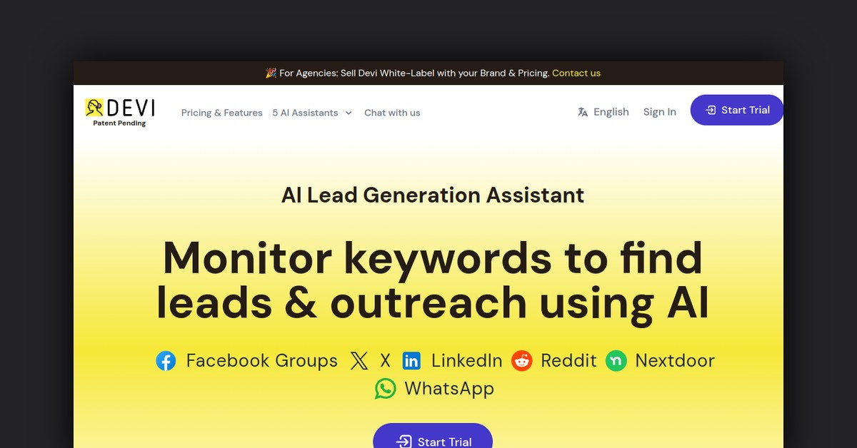 Devi AI: AI-Powered Social Media Marketing and Lead Generation Assistant | Deepgram